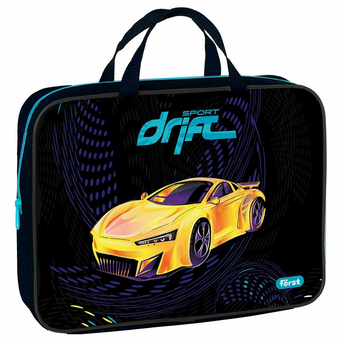 Папка текстильная с ручками 1 отделение, А4 Forst Sport drift, 350*265*80мм, текстиль, на молнии