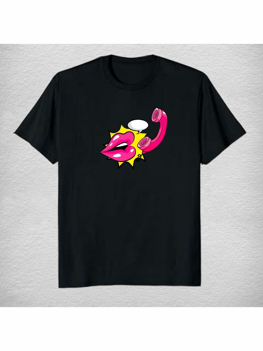 Футболка губы поп арт