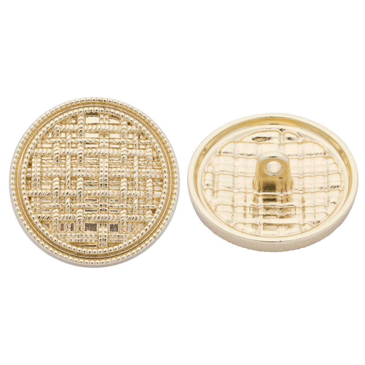 Пуговица 36L (23 мм), на ножке, металл, MP06 (золотой), 10 шт