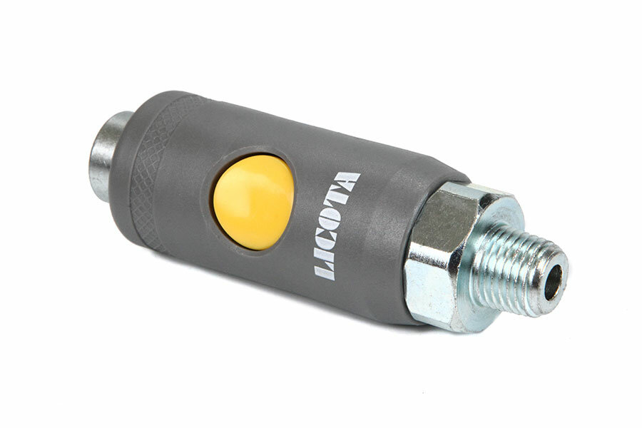 Licota SR20PM Пневматический разъем, быстросъемный, двухкомпонентный, с предохранителем 1/4" внешняя резьба