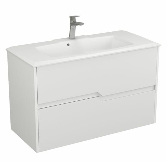 Тумба Veneto 80 с 2-мя ящиками, под ум-к Alex 80, белый мат