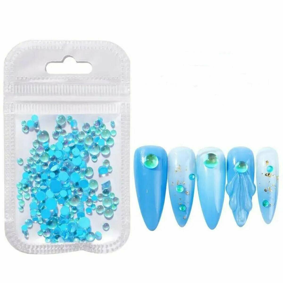 Фигурки стразы жемчужины для дизайна ногтей(300шт)