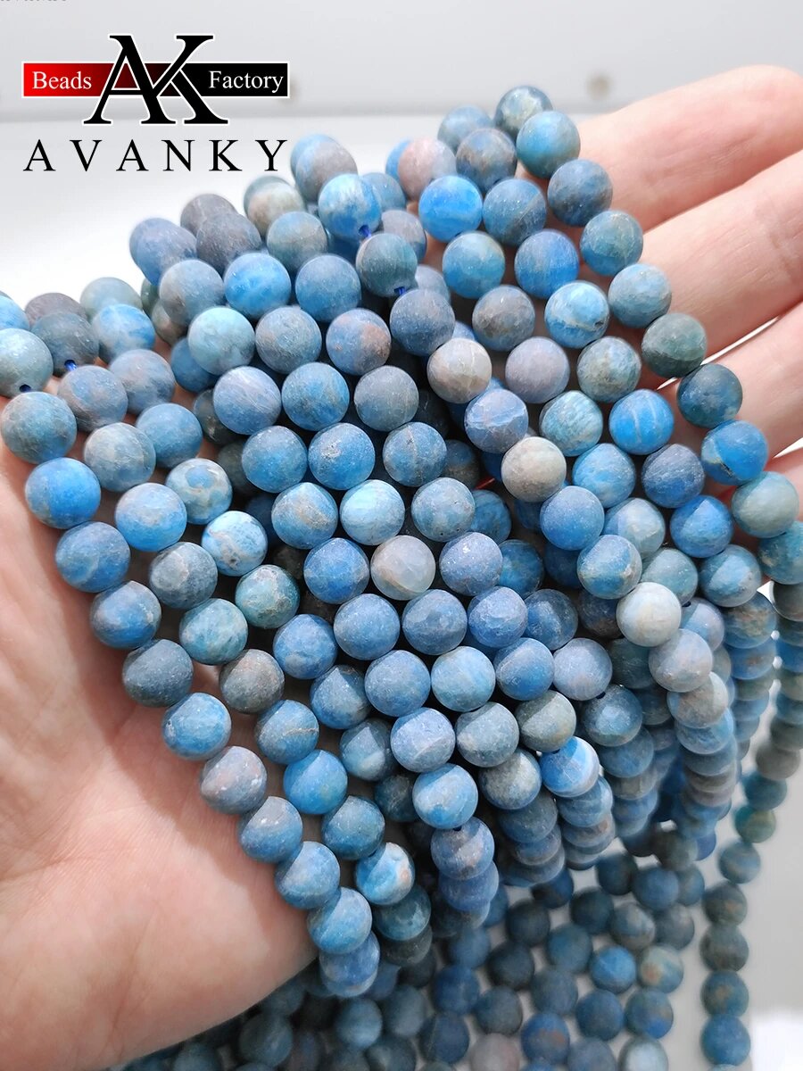Бусины из камня Апатит, Аквамарин, Морганит, Амазонит AVANKY 6-10 мм 10mm approx 36pcs, Apatite