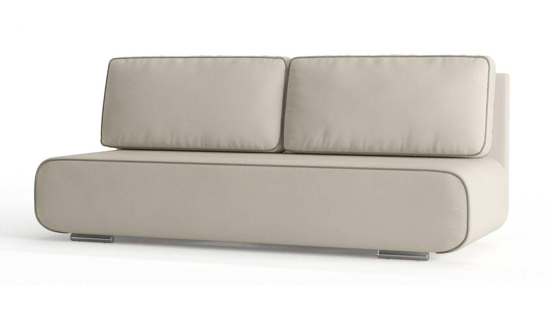 Диван Смайл Vivaldi 04 NEW 200x91x80 см, бежевый Велюр, еврокнижка GOODFORM