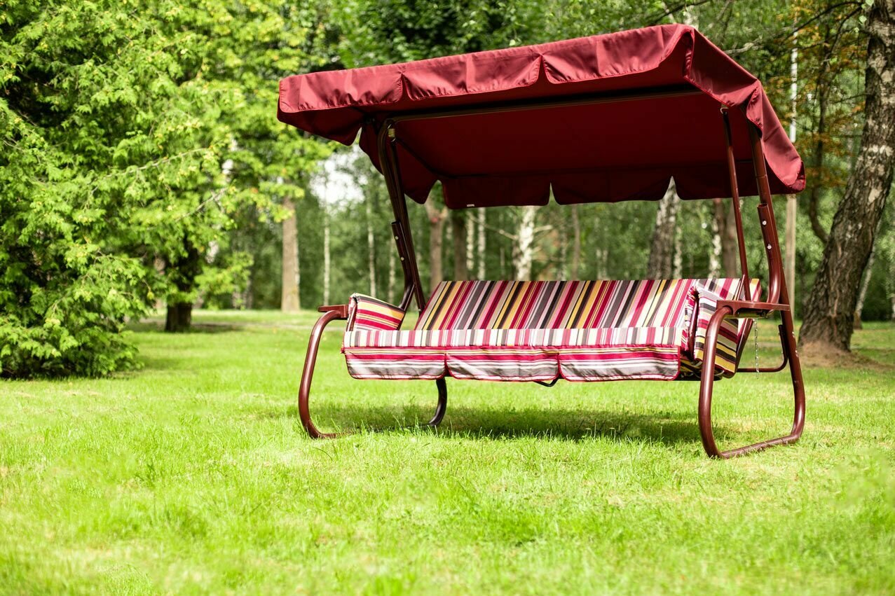 Садовые качели Olsa "Родео" с999, металл, регулируемая спинка, 3 места, до 280кг