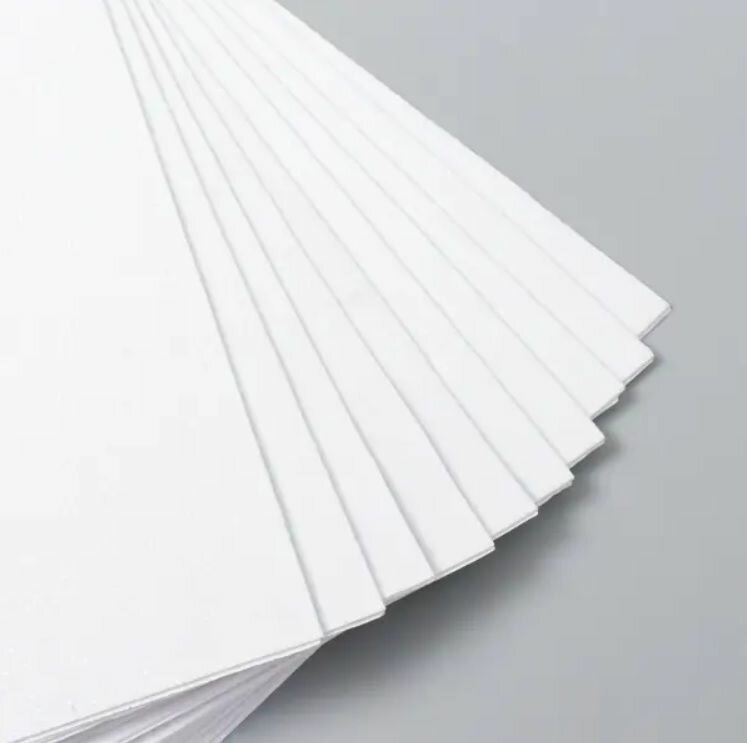 Цветная пористая резина (фоамиран) с блеском для поделок и творчества, Komas, 20х30 см, толщина 2 мм, 10 листов, белый/ Фоамиран с блестками (глиттерный)