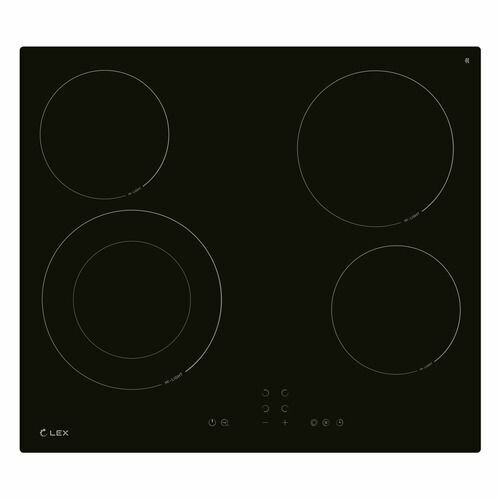 Электрическая варочная панель LEX EVH 641A BL, Hi-Light, независимая, черный