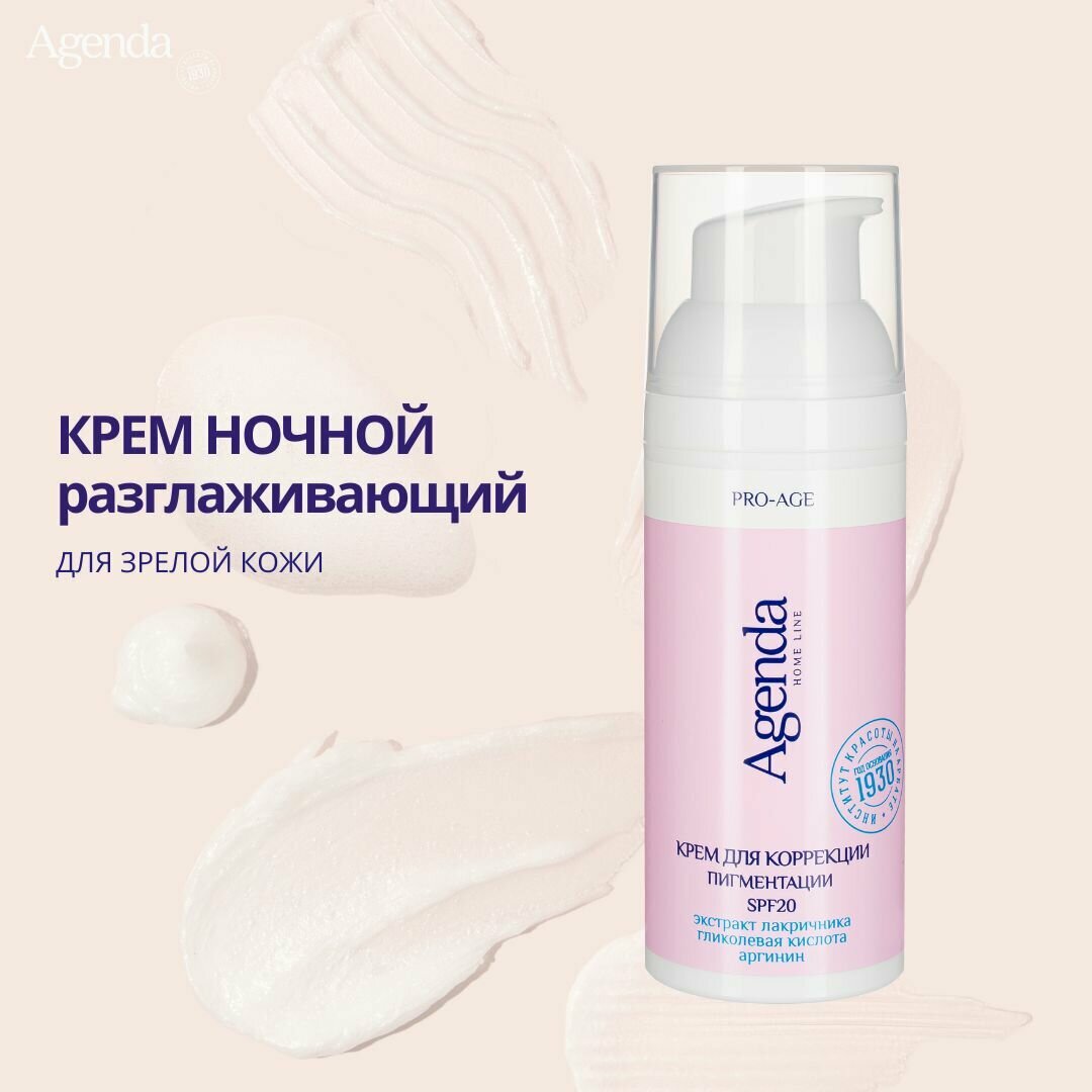 Крем разглаживающий ночной для лица 50мл Agenda PRO-AGE