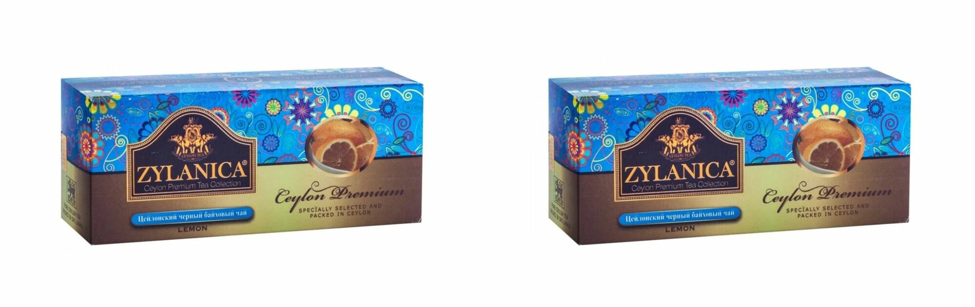 Zylanica Чай черный Ceylon Premium Collection с Лимоном,25 пак,2 шт