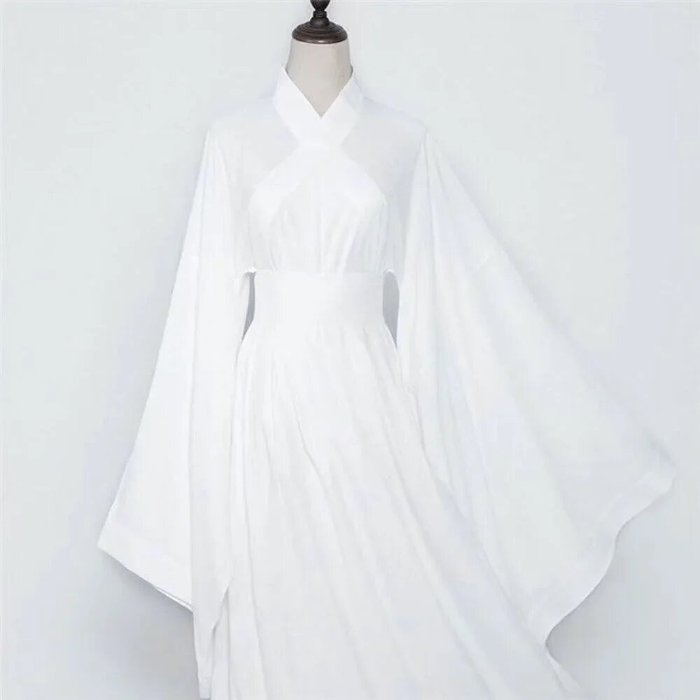 Белый китайский ханьфу, XXL, White Suits(2pcs)