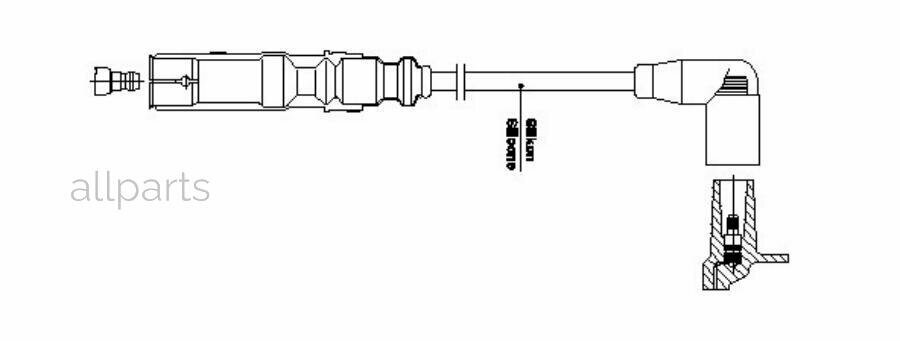 BREMI 1A32/25 Провод зажигания
