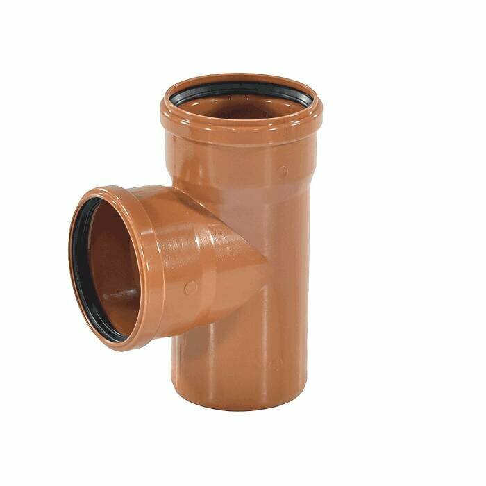 Тройник НПВХ коричневый Дн 110х110х87гр б/нап в/к Агригазполимер
