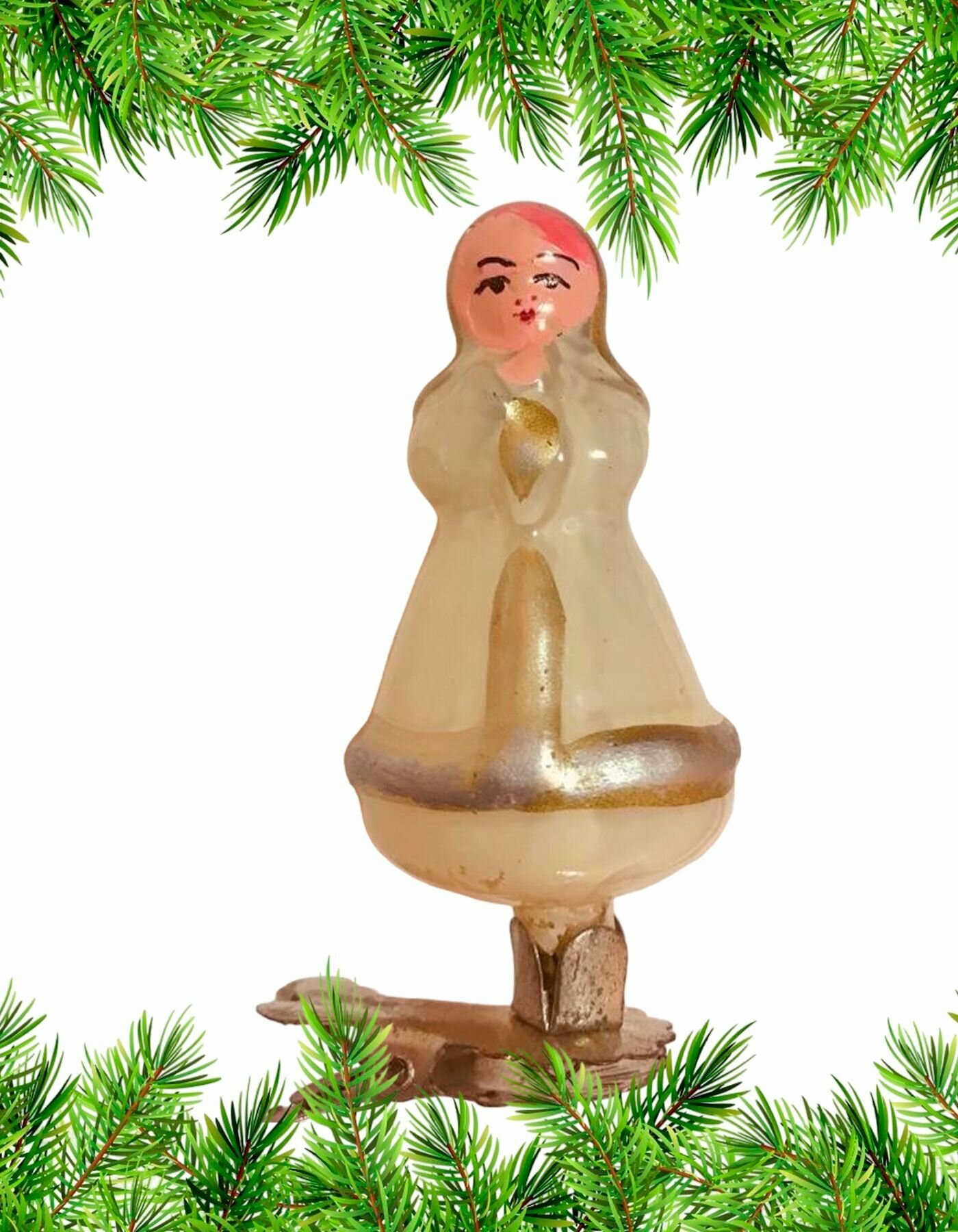 Игрушка на елку Настенька-мини ( Сказка "Морозко") 6см Винтаж из СССР