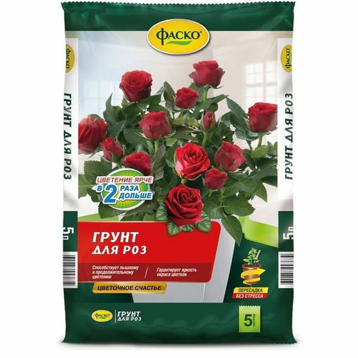 Грунт Цветочное счастье для роз 5л фаско