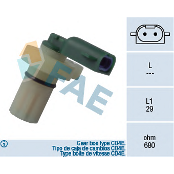 FAE 79087 (1S7Z7M101KA / 3009084 / 4040494) датчик фазы двигателя