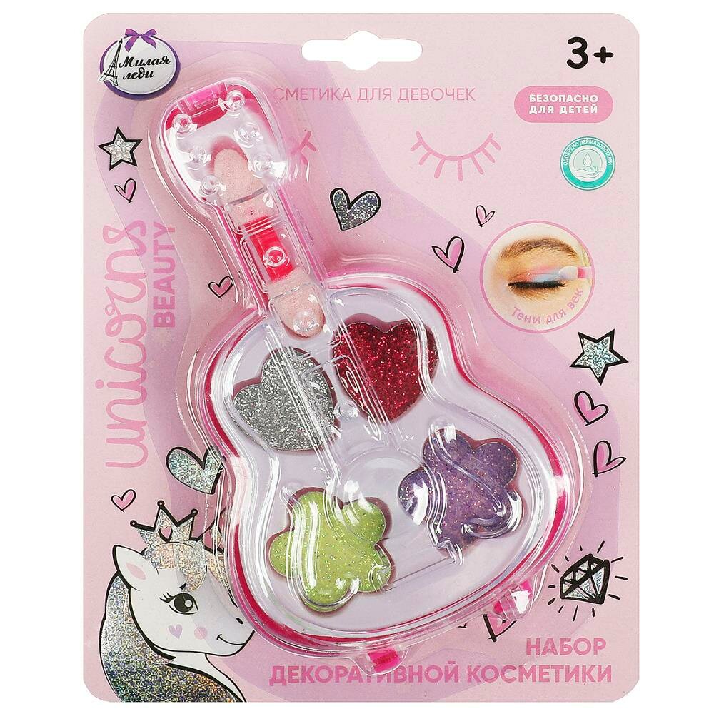 Косметический игровой набор: тени для век с блестками, аппликатор милая леди 70522E2-UNI-ML