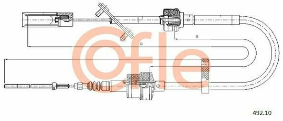 COFLE 9249210 Трос сцепления FIAT MULTIPLA all 98-
