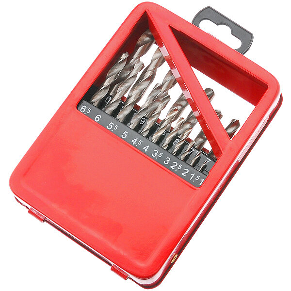 Набор сверл по металлу, 1-10мм (через 0,5мм), HSS, 19шт. 73/10/6/18 Вихрь