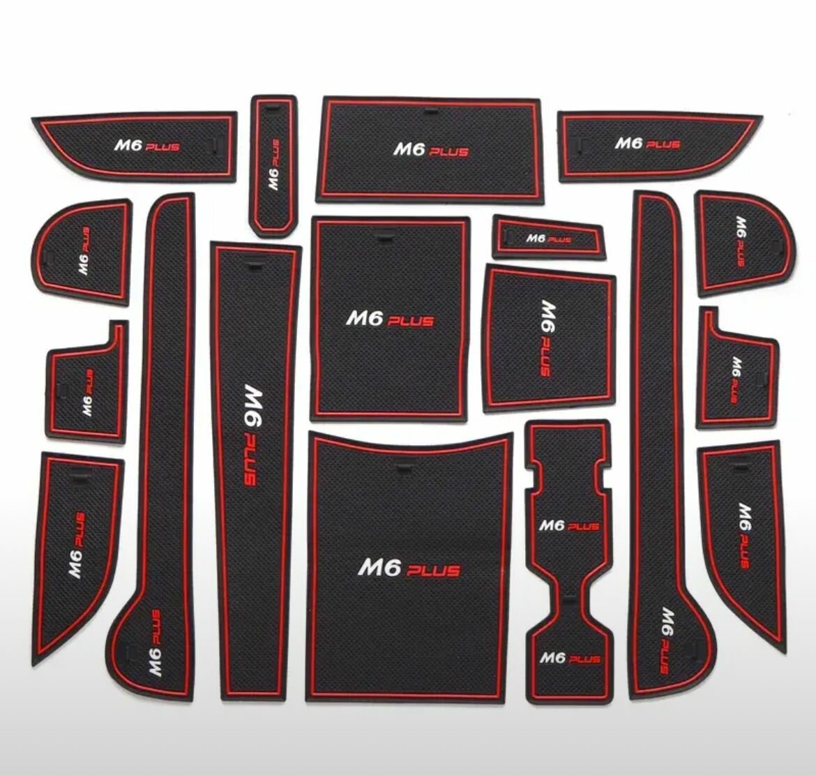 Комплект силиконовых ковриков в салон Haval M6 / Хавал М6 2023-2024 г. в red