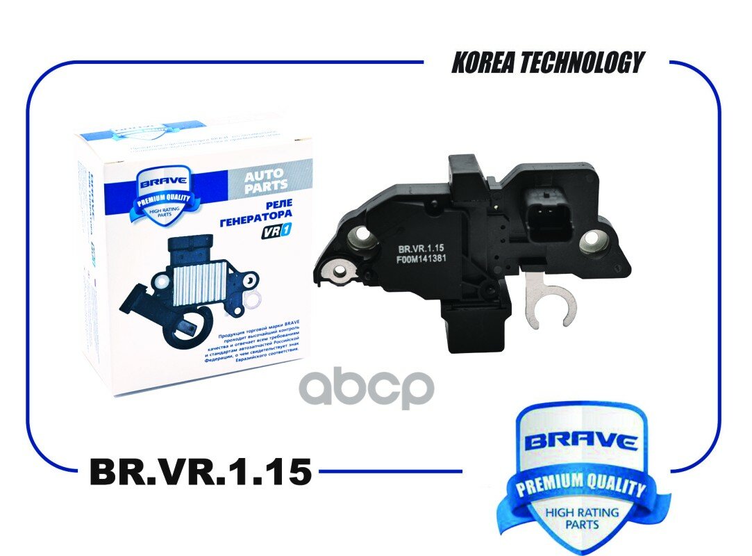 Реле генератора Renault Duster 10-, Nissan Almera III G15 12-, 1.6I BRAVE арт. BR. VR.1.15