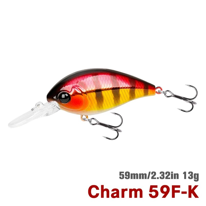Воблер TSURINOYA Charm 59F-K, 59мм, 13г, CRANK