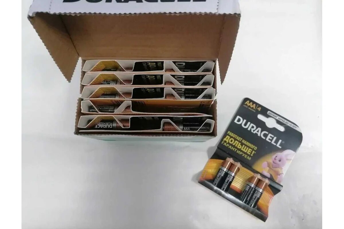Duracell AAA батарейки 40 шт в большой коробке НФ-00007721 для бытовых приборов