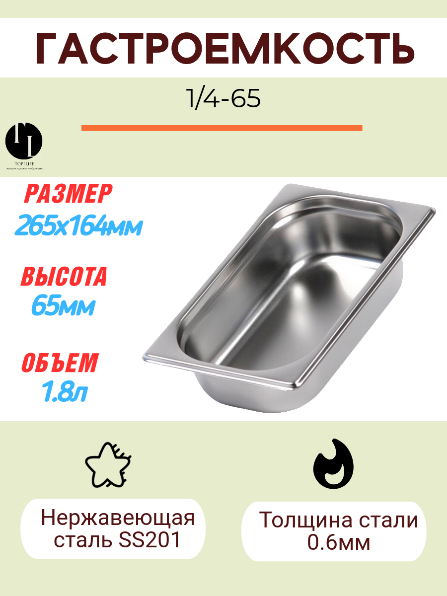 Гастроемкость Gastromix GN 1/4-65
