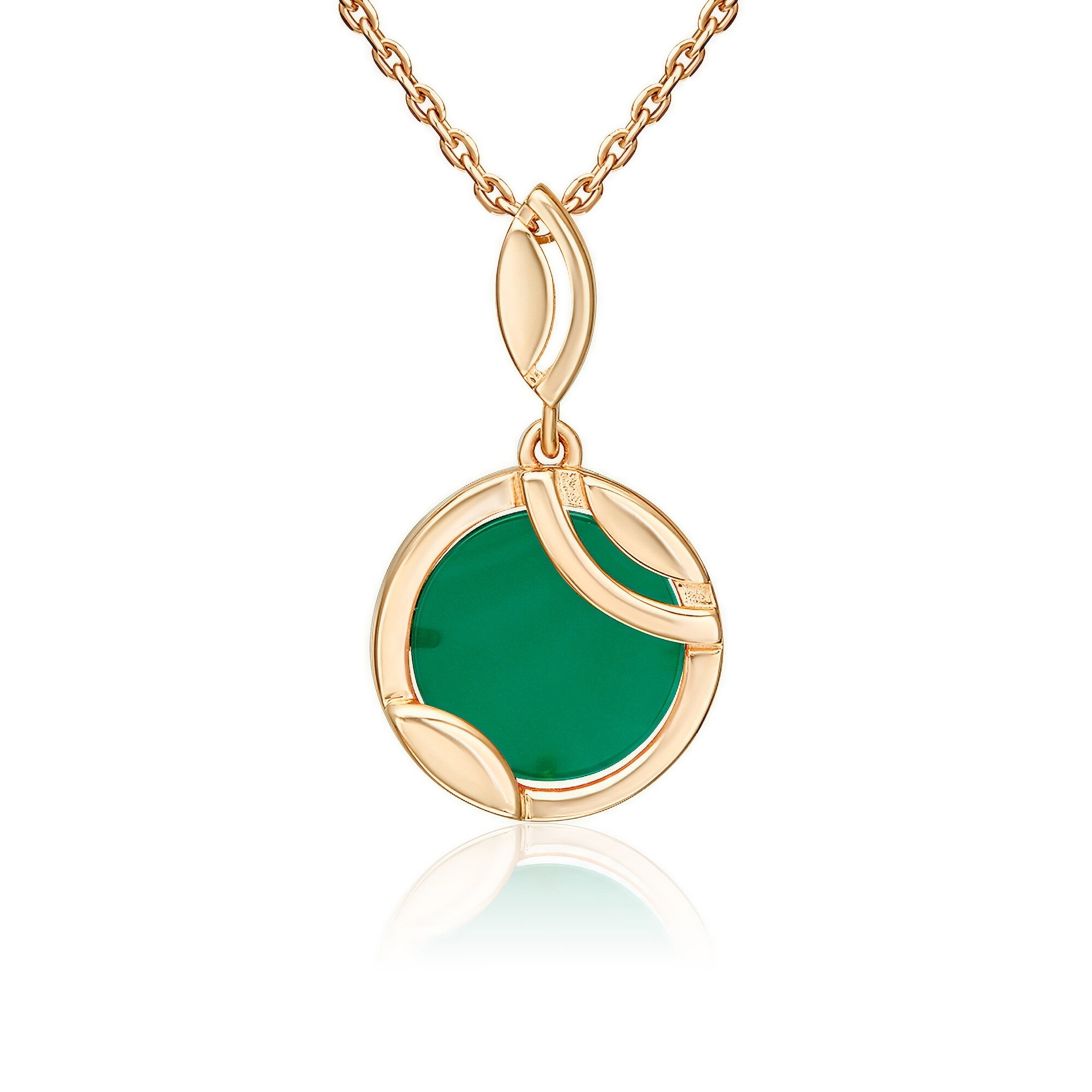 Подвеска, красное золото, 585 проба, агат