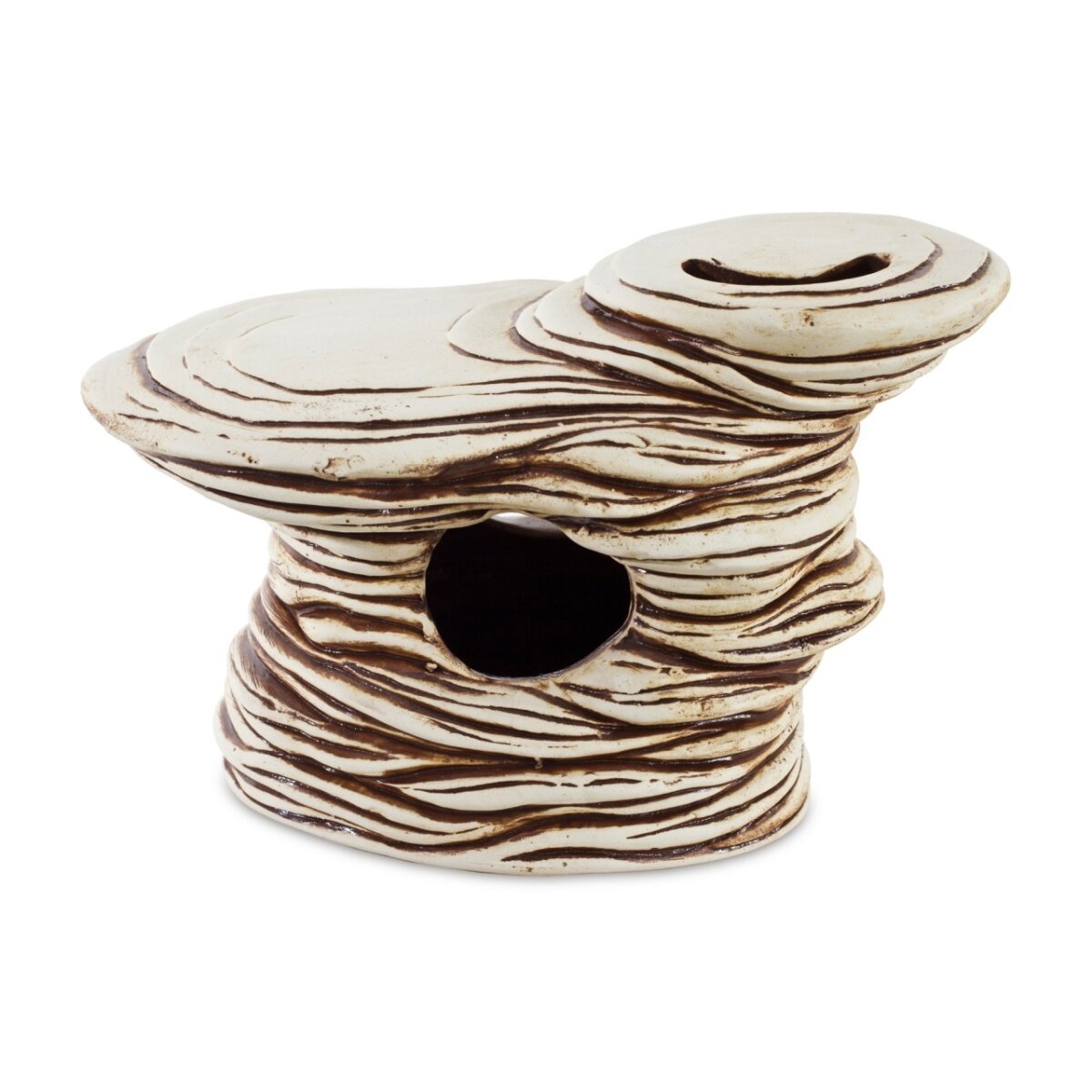 Грот "Черепаший пляж 1" Орловская керамика, для аквариума и террариума, 23.5x13x13.5см