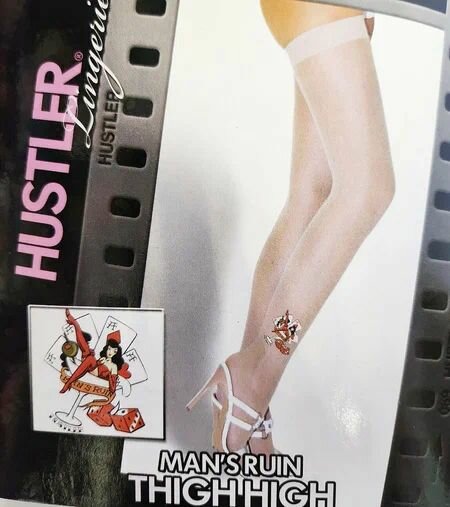 Чулки с принтом Hustler Lingerie, бежевый