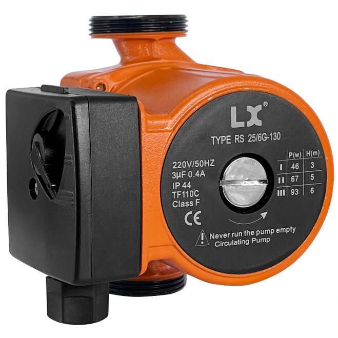 Насос циркуляционный Aquaviva LX GPD25-7S-130, 130 Вт, 220 В, Qmax=3,5 м3/ч, Hmax=7 м (без муфт), цена - за 1 шт