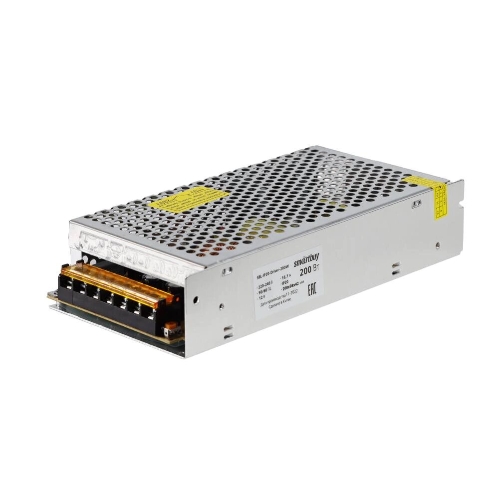 Блок питания для диодной ленты 12 В Smartbuy 200 Вт