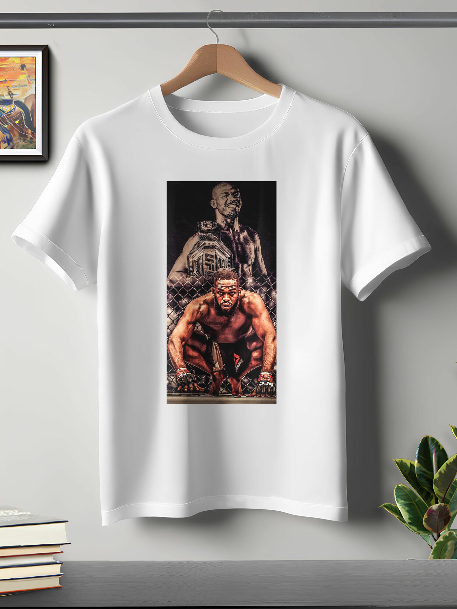 Футболка ONEQ унисекс 52-54 (XXL) размер с принтом Джон Джонс, белая