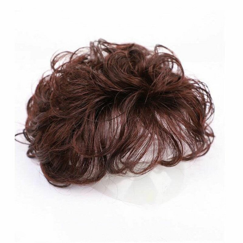 Женский парик среднего и пожилого возраста с короткими вьющимися волосами, сменный блок парика