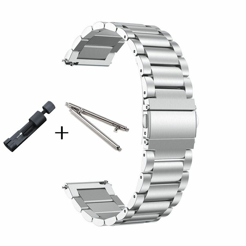 Металлический ремешок диаметром 22 мм для часов Huawei Honor Amazfit Samsung Honor Xiaomi Realme HAYLOW watch браслет классический, ремень блочный на 22mm металлический браслет