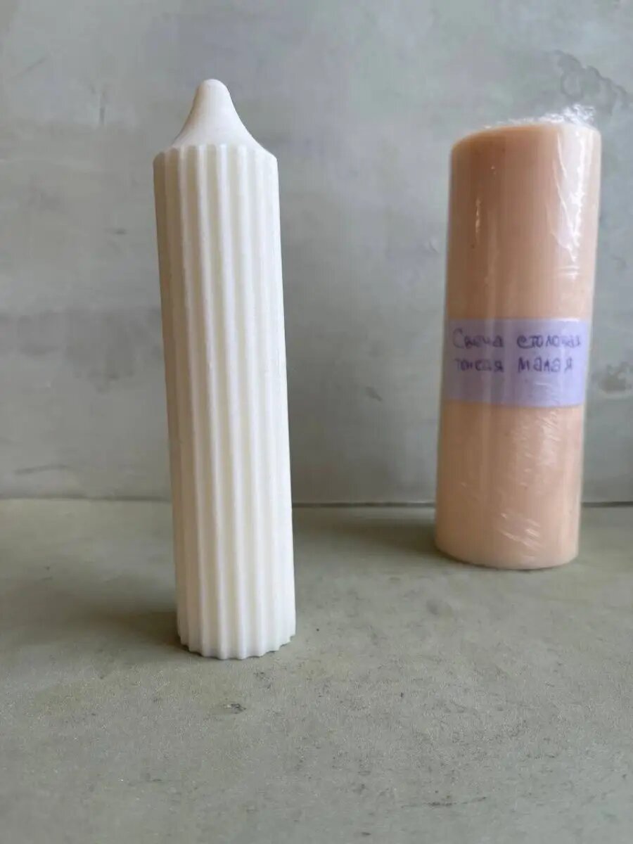 Силиконовая форма молд Свеча столовая