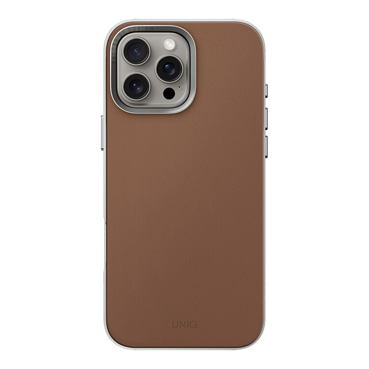 Uniq кожаный чехол Magsafe для iPhone 16 Pro Max, Lyden DS Canary Caramel/Ivory
