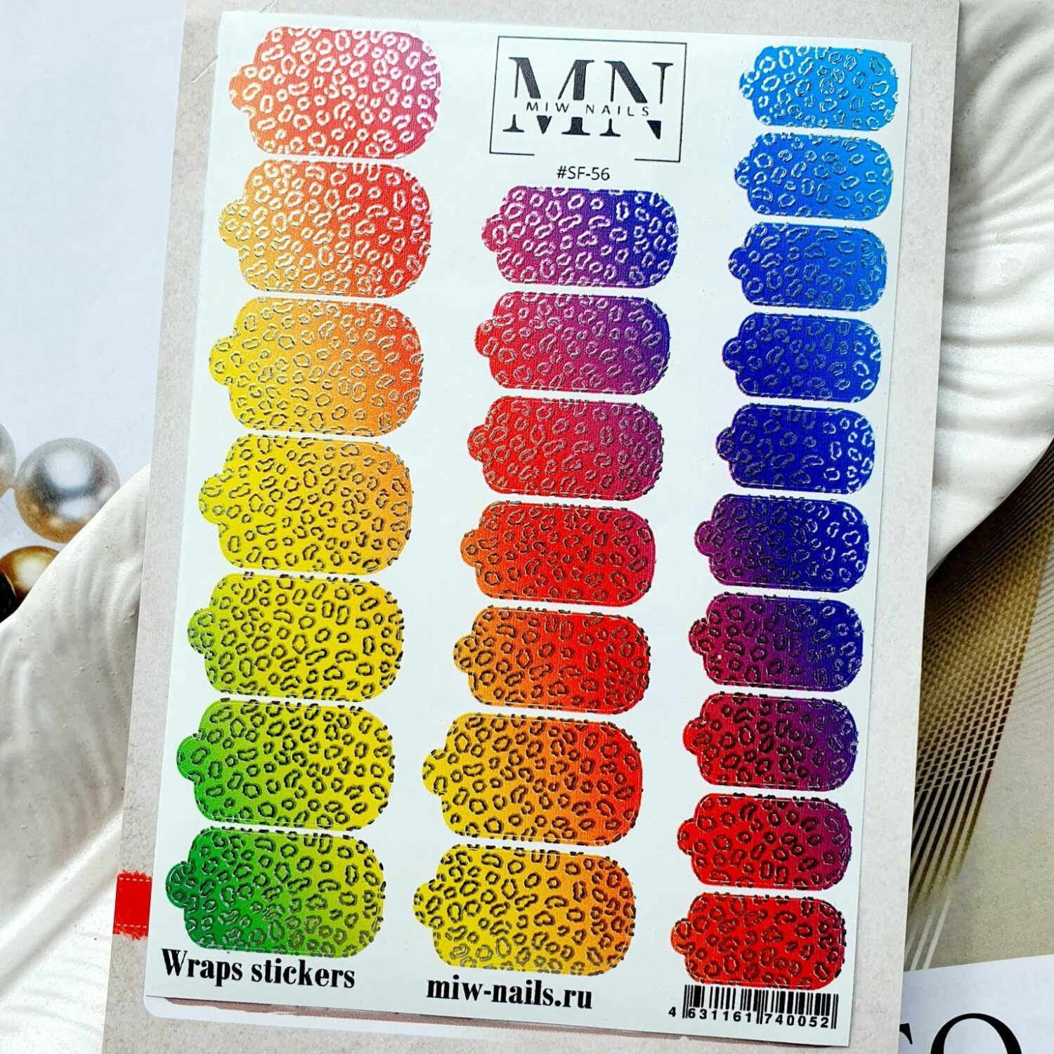 Пленки для дизайна ногтей Miw Nails Wraps stickers SF-56