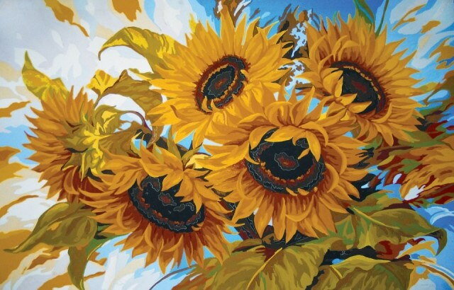 Картина по номерам Подсолнухи, 40*50 см