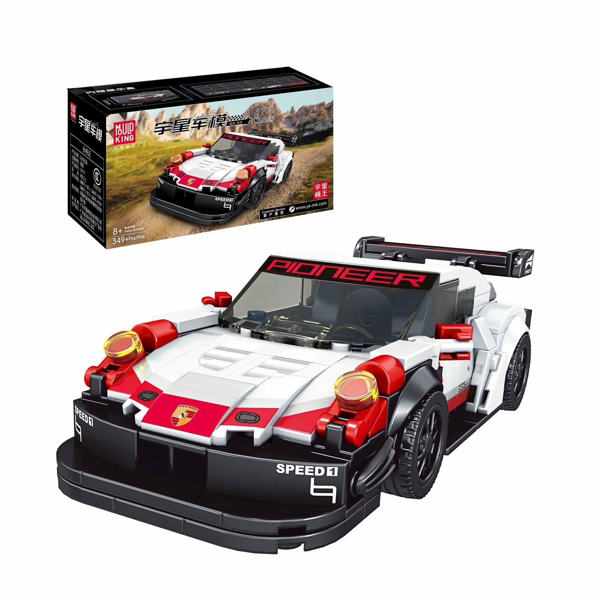 Конструктор пластиковый Mould King PORSCHE 911 TURBO - Порш 911 - 349эл. - Моулд кинг 27010