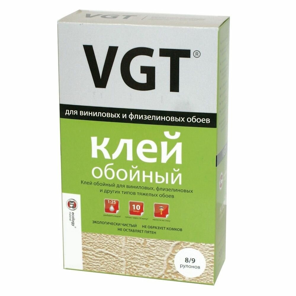 Клей для виниловых и флизелиновых обоев VGT пачка (0,3кг)