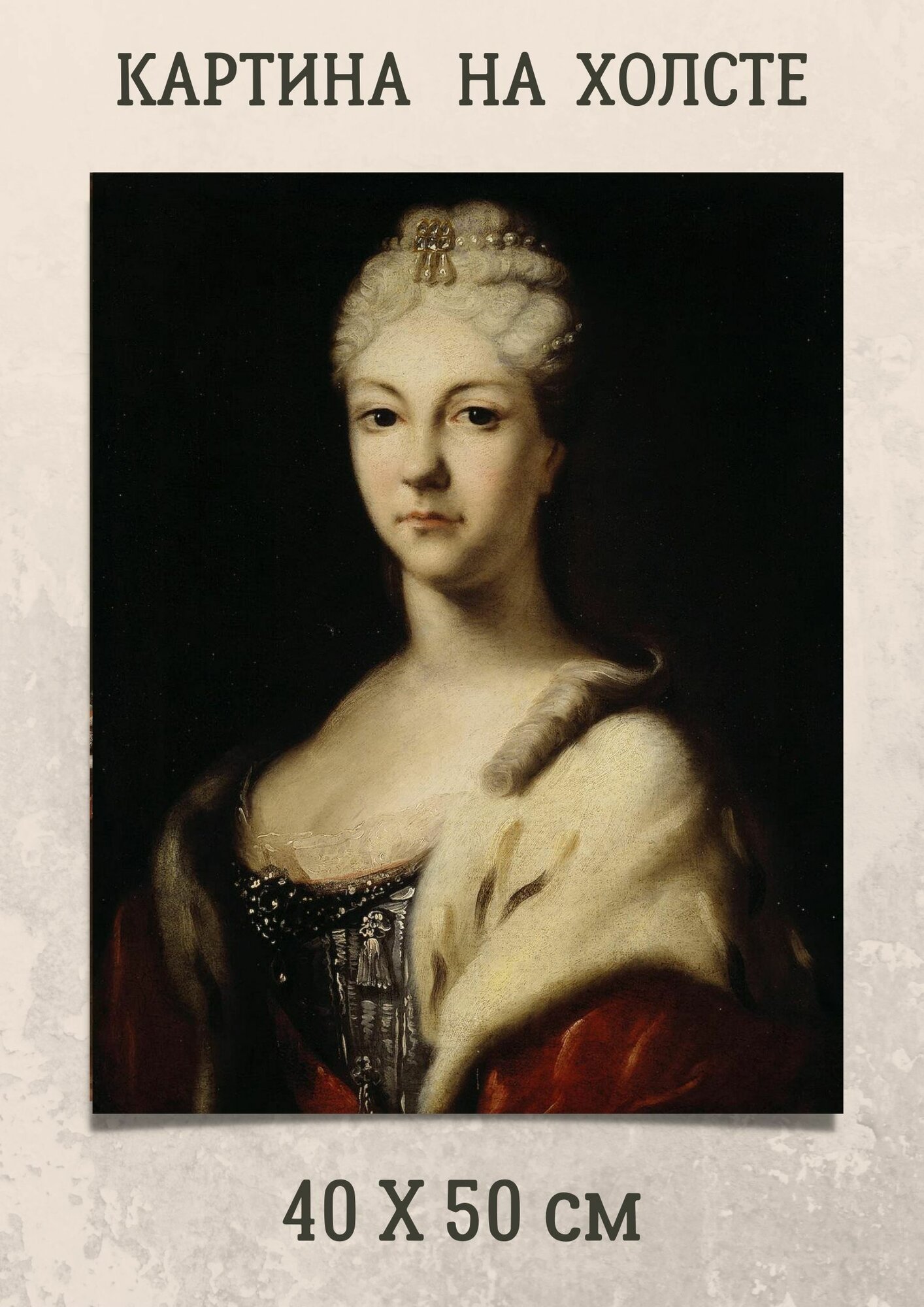 Картина Никитин Иван - Портрет Царевны Натальи Алексеевны 50х40 см