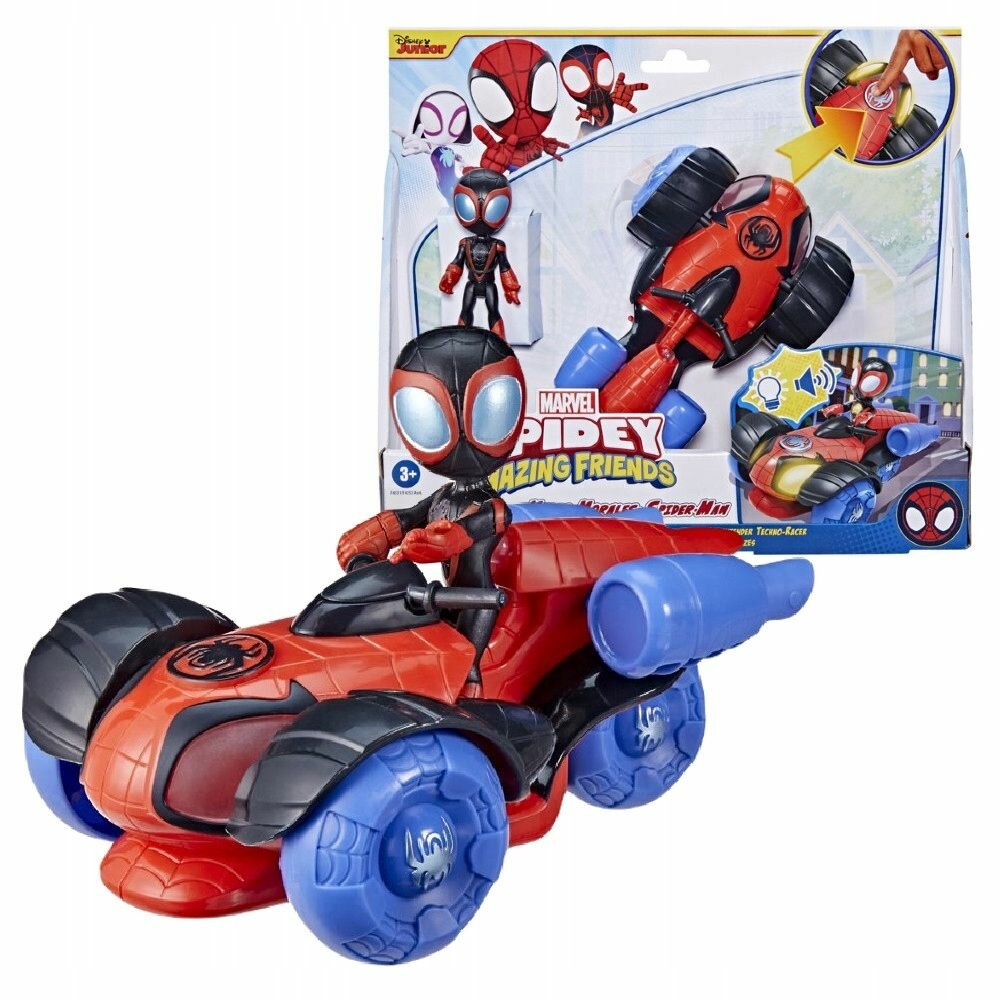 Фигурки Hasbro Spidey Amazing Friends - Фигурка Человека-паука и его автомобиль со светом и звуком - Хасбро F4531