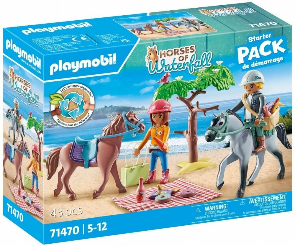 Конструктор Playmobil Horses of Waterfall - Поездка на лошадях на пляж с Амелией и Беном - Плеймобиль 71470