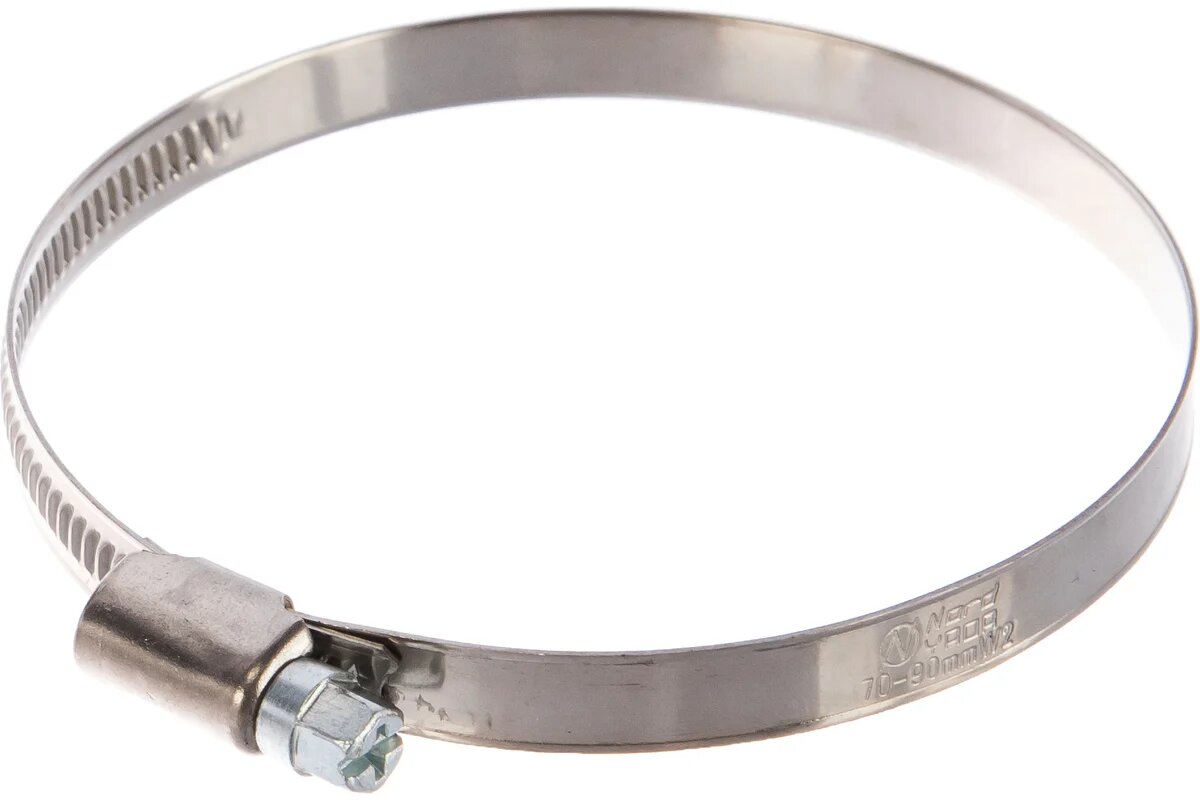 Европартнер универсальный стальной хомут 70-90 мм нержав. сталь 1 шт G1 0872