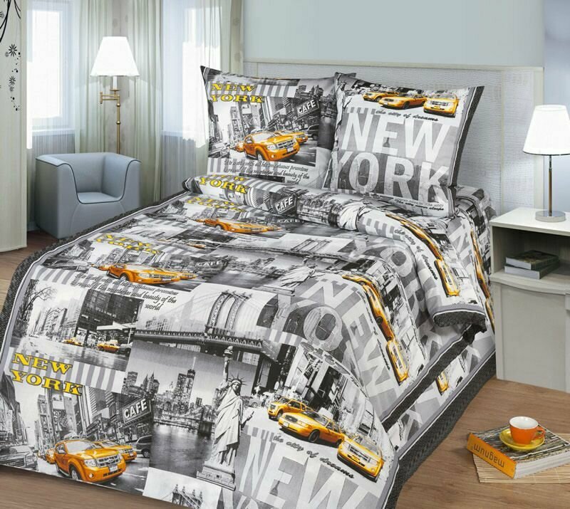 Пододеяльник из бязи 145 х 215 - М - Нью-Йорк