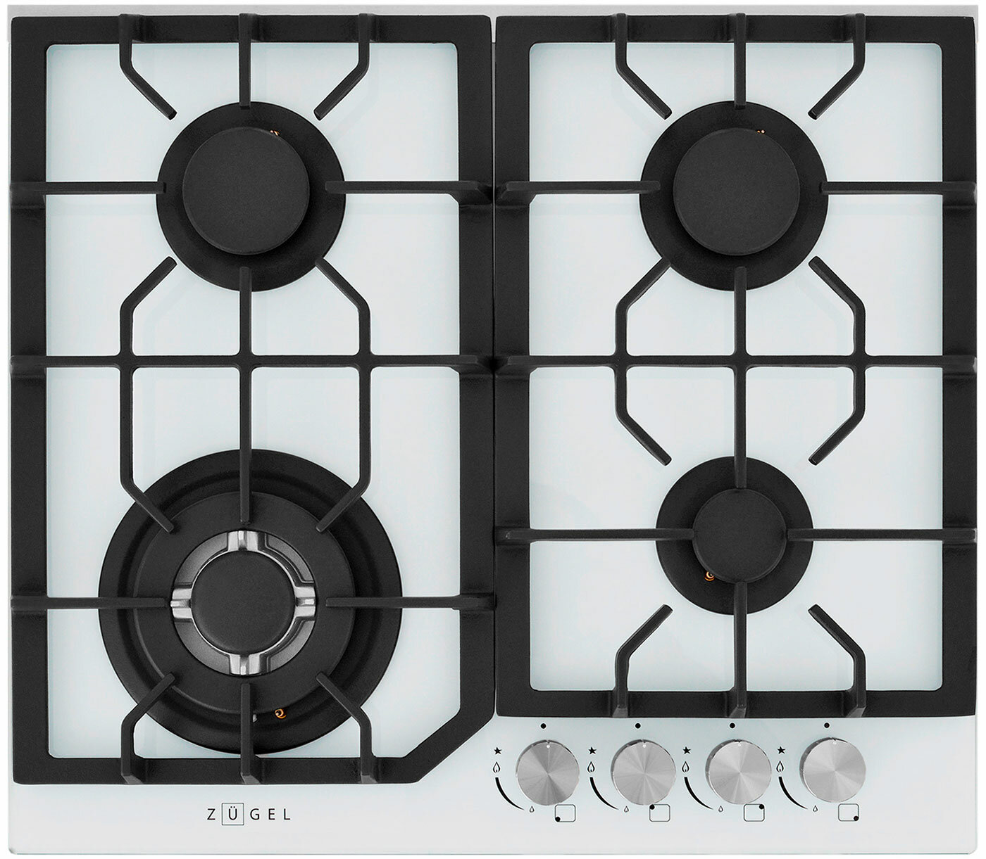 Газовая варочная панель Zugel ZGH601W, белая