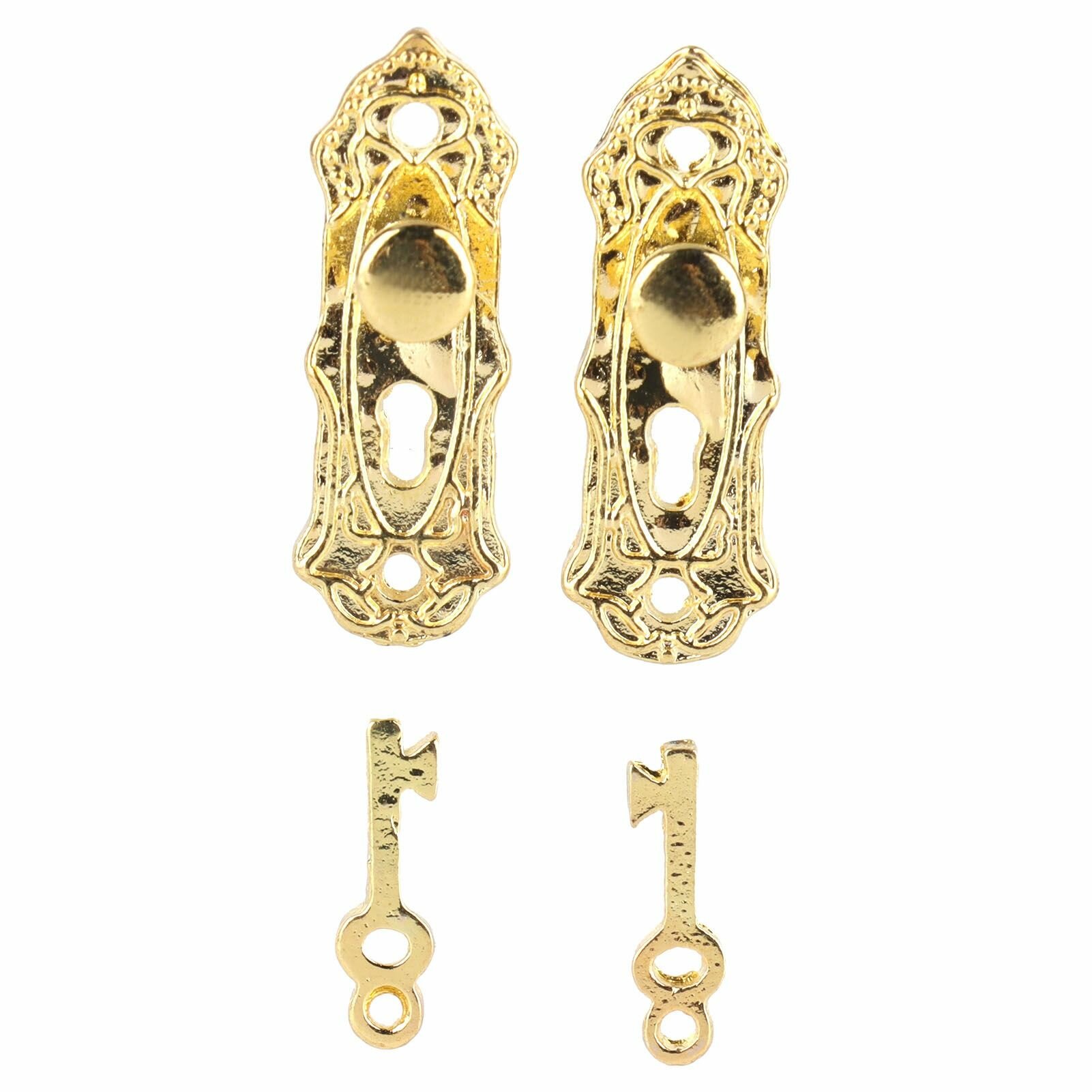 Набор дверных замков и ключей для кукольного домика в масштабе 1:12, детали миниатюрных мебельных аксессуаров, 2 предмета для украшения кукольного домика и сцена с миниатюрными фигурками