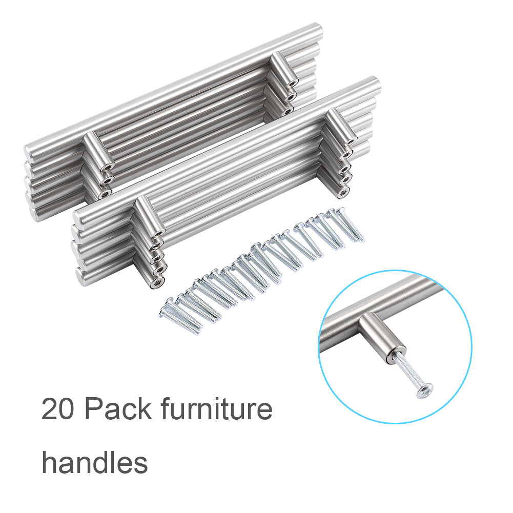 Мебельные Т-образные ручки 200 мм, 20 шт./упак, ручки для дверных ручек шкафа, кухонные ручки, мягкие сенсорные ручки для легкой установки