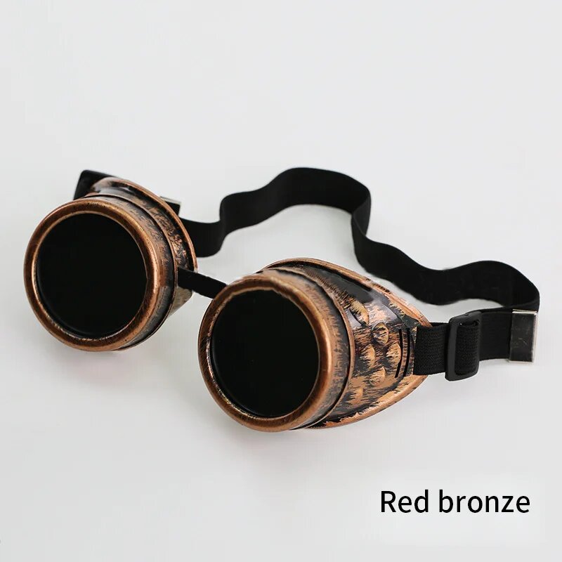 Винтажные очки в стиле стимпанк, очки для водителя из тяжелого металла, линзы Коричневый, Copper